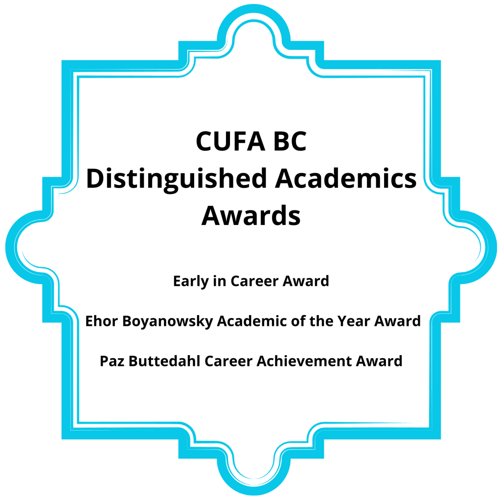 Call for Nominations: CUFA BC Distinguished Academics Awards